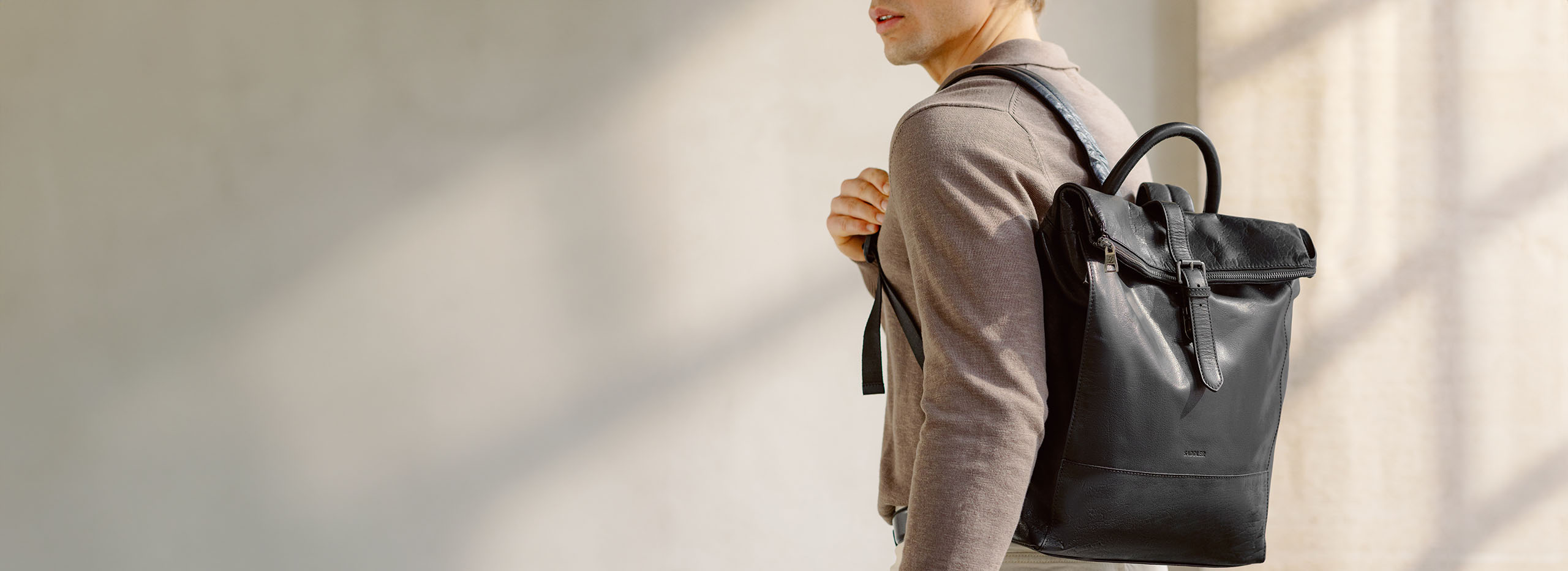 Backpacks for men at saddler.com - The Swedish leather brand